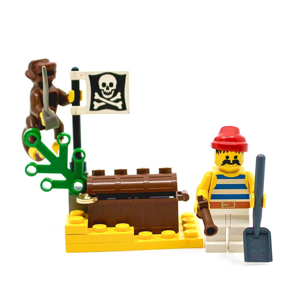 Lego Pirates - Buried Treasure - Pirat mit Schatztruhe (6235) - Brick ...